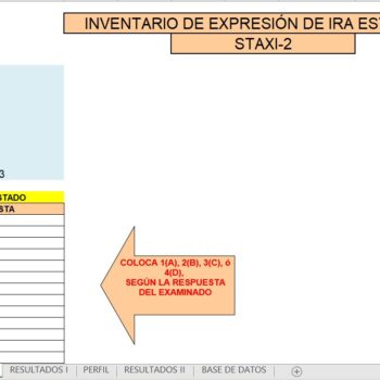 Test Staxi-2 Inventario de Expresión de Ira Rasgo-Estado
