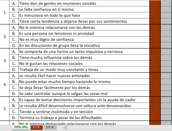 CORRECTOR -Inventario de la Personalidad de Gordon