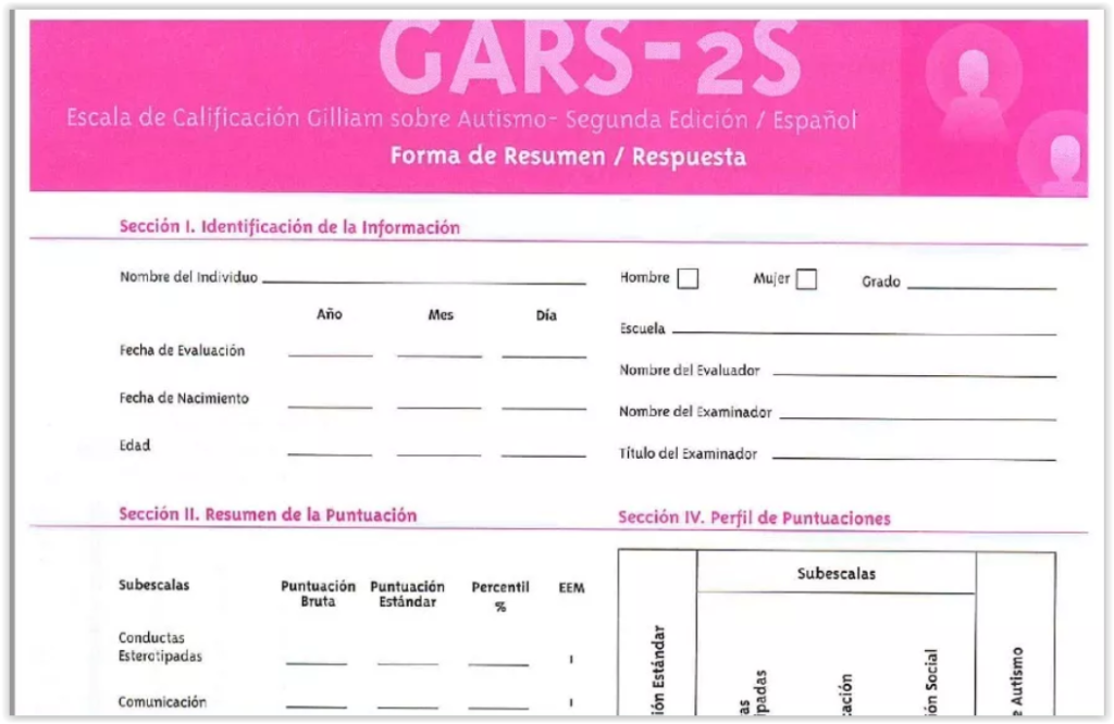 Test Gars 2 Escala De Evaluación De Autismo De Gilliam - PsicoTest
