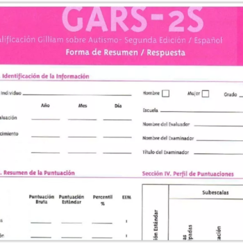Test Gars 2 Escala De Evaluación De Autismo De Gilliam - PsicoTest