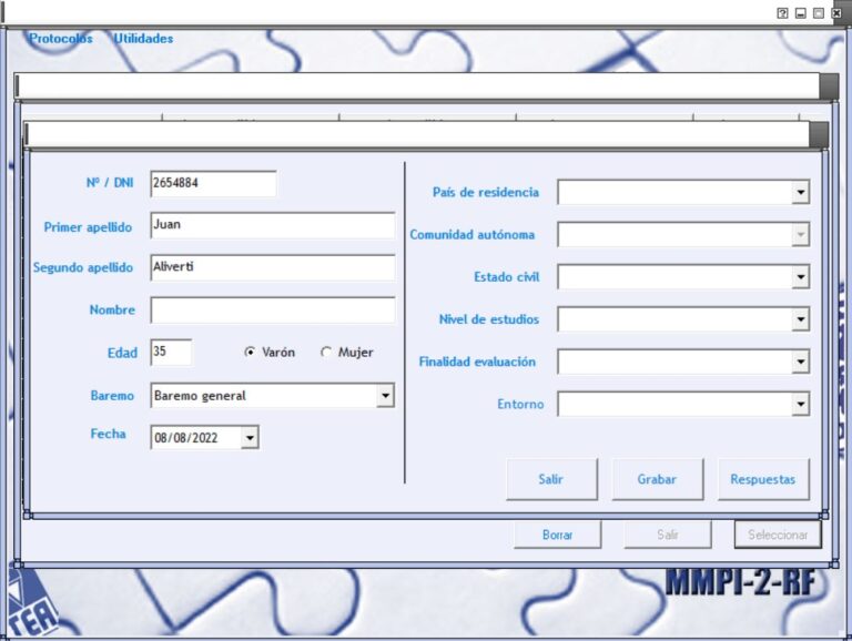 Test MMPI 2 - RF (Reestructurado) - (Software)