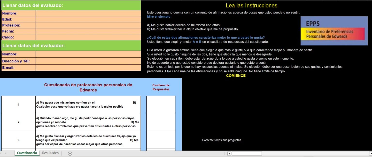 Inventario de Preferencias Personales de Edwards (EPPS)