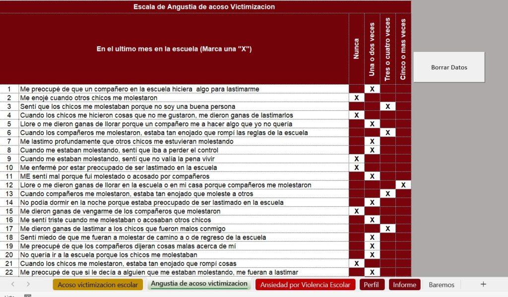 CORRECTOR: ERAVE Escalas de Acoso-Victimización Escolares