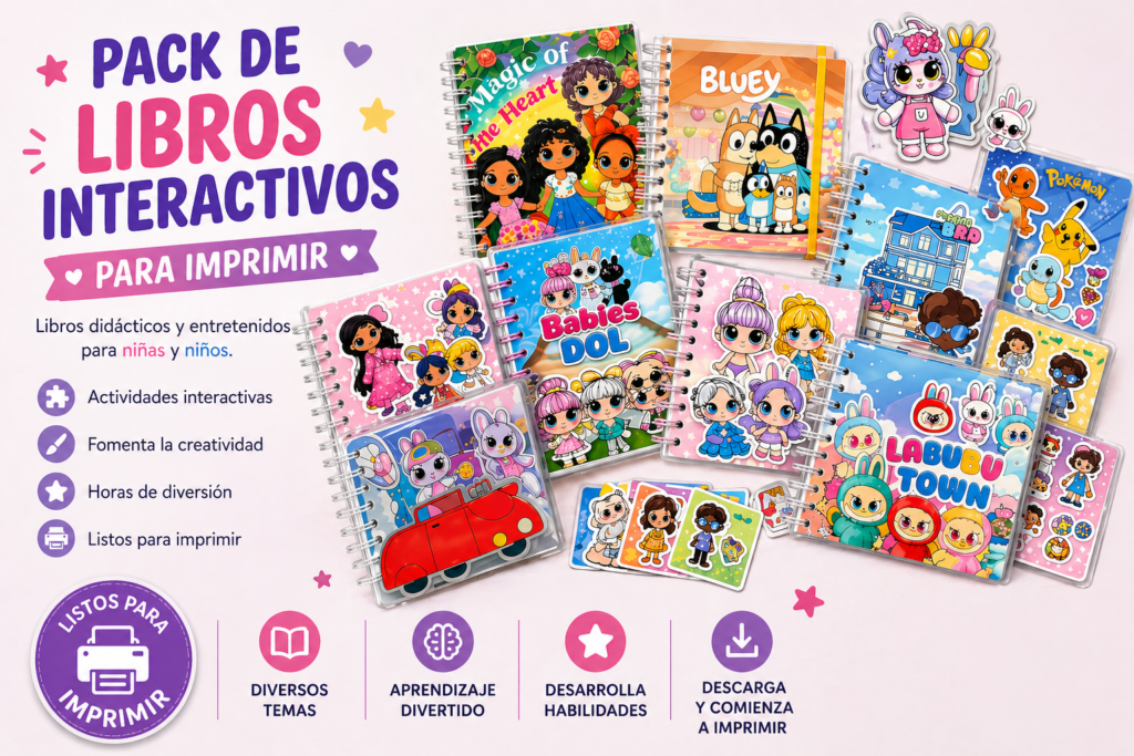 Pack 50 Libros Interactivos para Imprimir